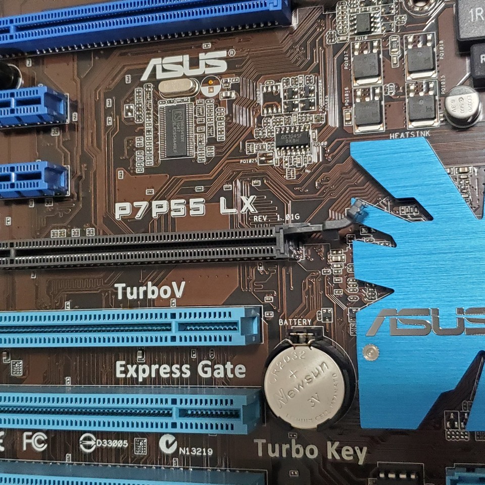 ASUS P7P55 LX Socket LGA1156 DDR3 ATX Desktop Motherboard W/ I/O Plate ...