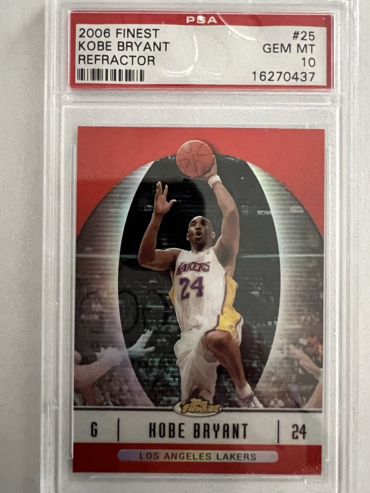 2006 Finest Kobe Bryant Red Refractor #25 PSA 10 Lakers Black Mamba ...