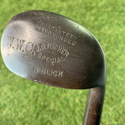 Antique JD Tucker Rut Niblick Hickory Shaft RH 37/5" D2 46* 1910 ...