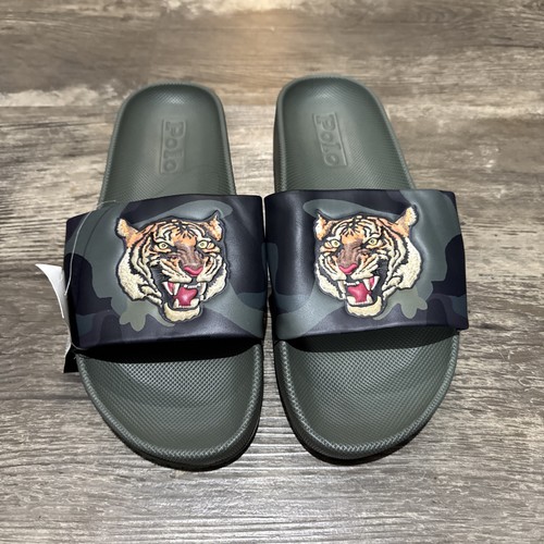 Polo Ralph Lauren TIGER Slide in Green Camo Shoe Men’s Size 10 - NWT | eBay