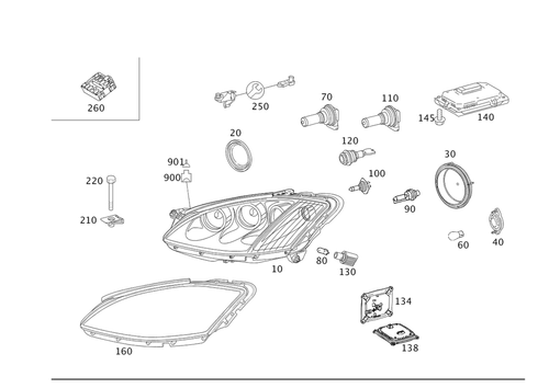 Genuine Mercedes-Benz Daytime Running Lamp 212-820-04-56-64 | eBay