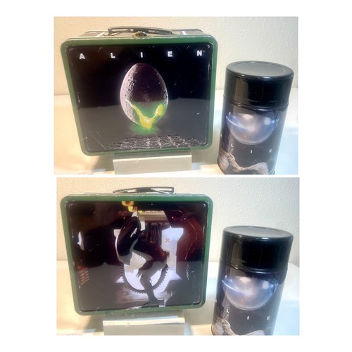 Alien Egg Xenomorph Distressed Metal Tin Lunch Box + Thermos 2014 ...