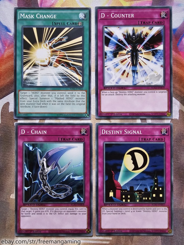 Yugioh Aster Phoenix Destiny Hero Deck 47 Card Fusion Malicious Plasma ...