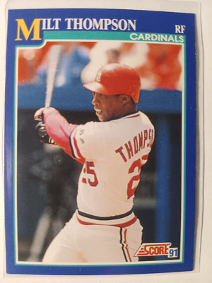 MILT THOMPSON ST. LOUIS CARDINALS 1991 SCORE BASEBALL CARD #54 | eBay