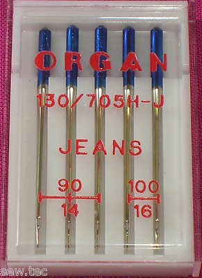 ORGAN DOMESTIC SEWING MACHINE NEEDLES JEANS MIX SIZE FITS BROTHER ...