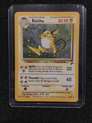Pokémon TCG Raichu Base Set 2 16/130 Holo Unlimited Holo Rare | eBay