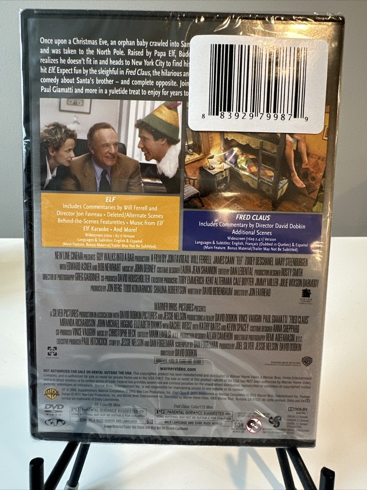 Elf + Fred Claus - Will Ferrell , Vince Vaughn New Christmas Double ...