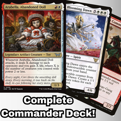 MTG Commander EDH Deck Arabella, Abandoned Doll 100 Magic Cards Custom ...