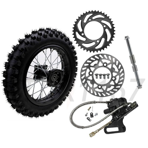 80/100-12 Rear Wheel Tyre Rim Rotor Caliper Pit Dirt Bike SSR 90cc 125cc 110cc | eBay Australia