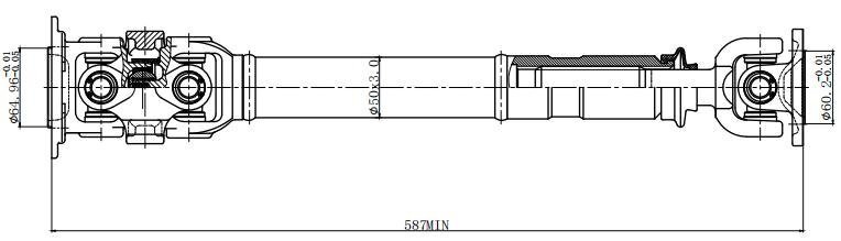 For Land Rover Front Drive Shaft Driveshaft Discovery 2 II 1999-2004 ...
