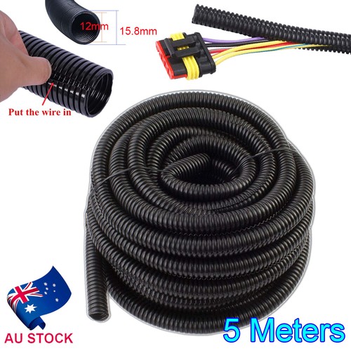 12mm ID Split Loom Conduit Convoluted Tubing Wire Cover Hose Cable ...
