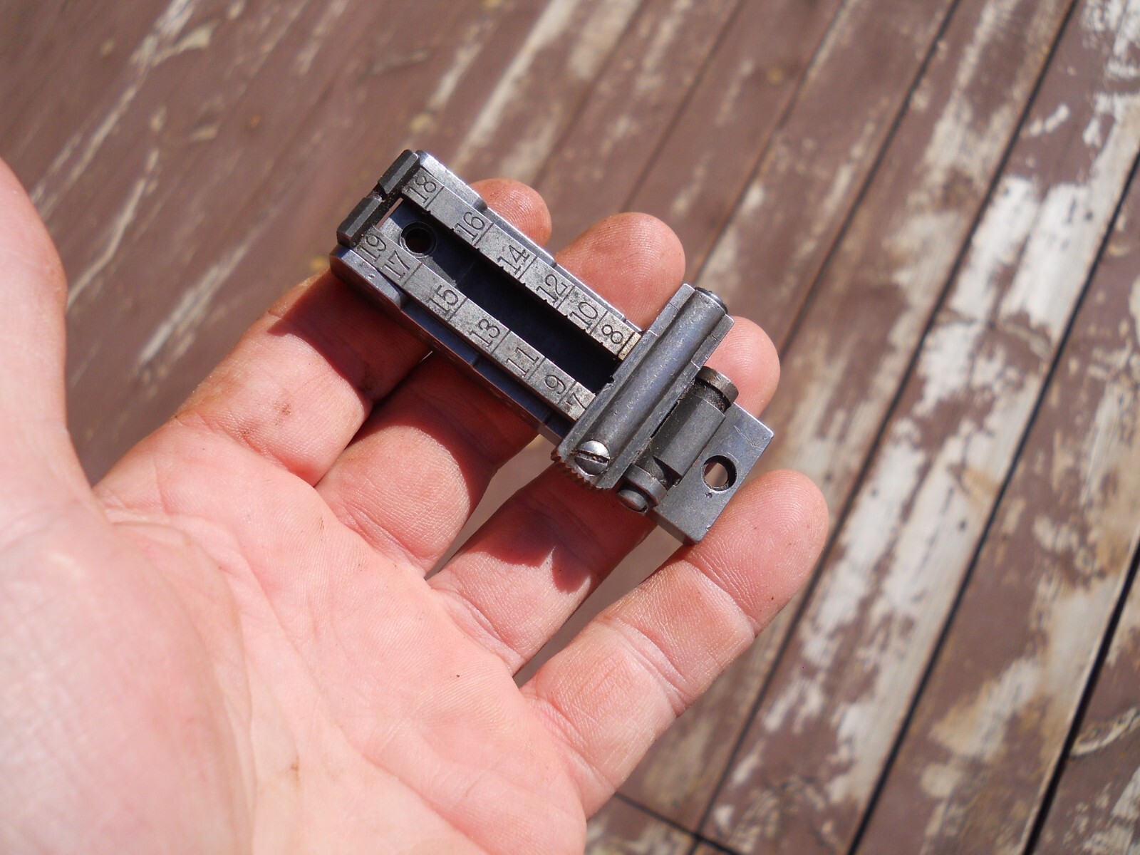 Krag jorgensen model 1892 rifle complete rearsight rear sight w base ...