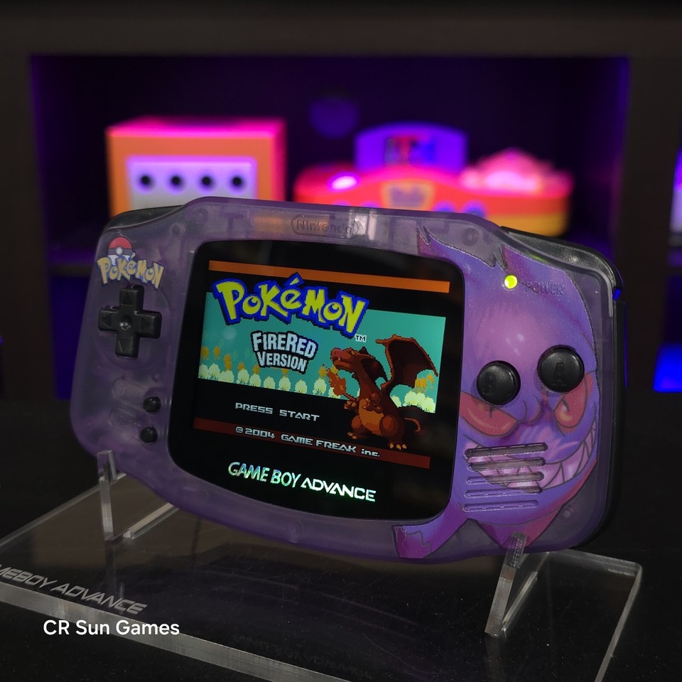 Gengar Purple Game Boy Advance GBA Console with iPS V5 Backlight ...