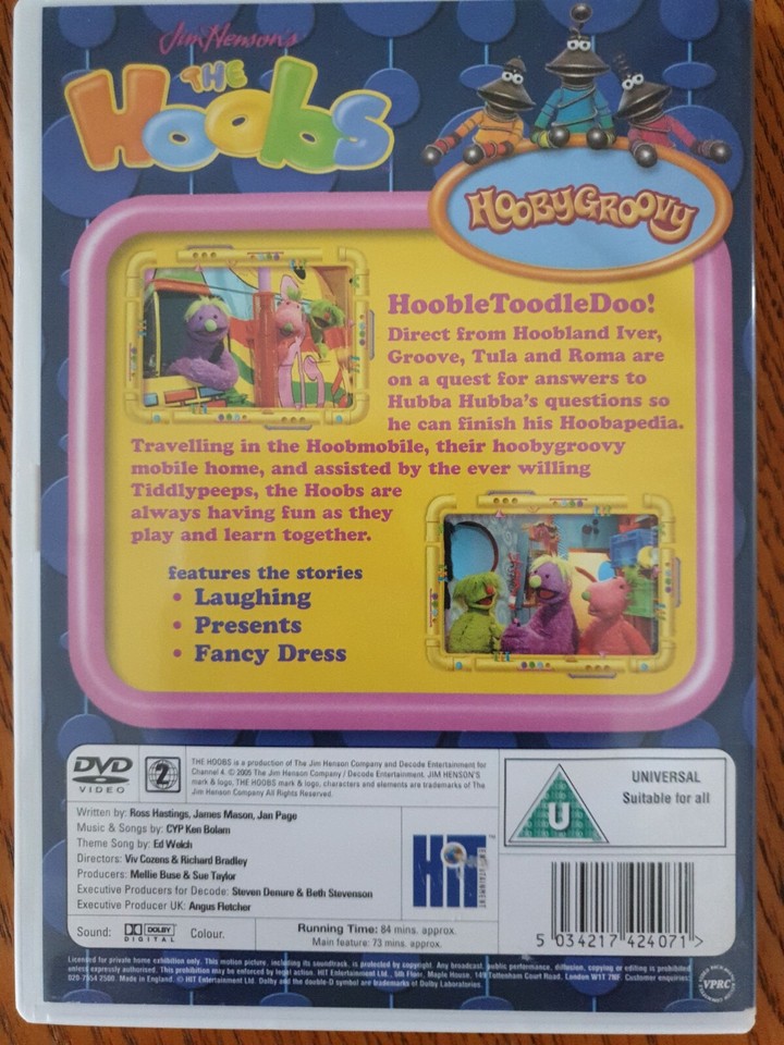 JIM HENSONS THE HOOBS HOOBLE TOODLE DOO DVD KIDS | eBay UK