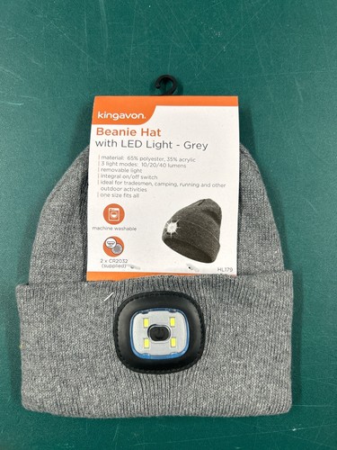 Beanie Hat with LED Light Unisex Winter Torch hats workman warm battery ...