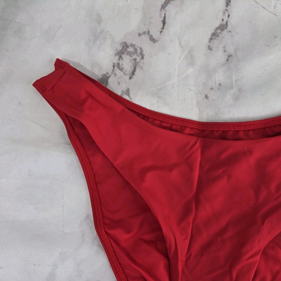 Everlane Swim Bottom XXL Red Bikini The Thigh High Cut Nyle Bathing Suit | eBay