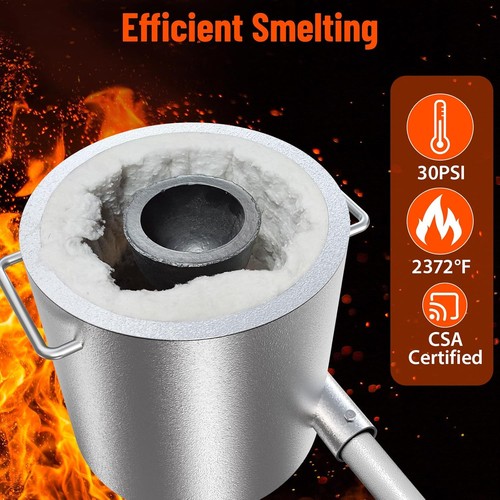 6KG Propane Melting Furnace Kiln Kit Smelt Scrap Metal Gold Silver ...