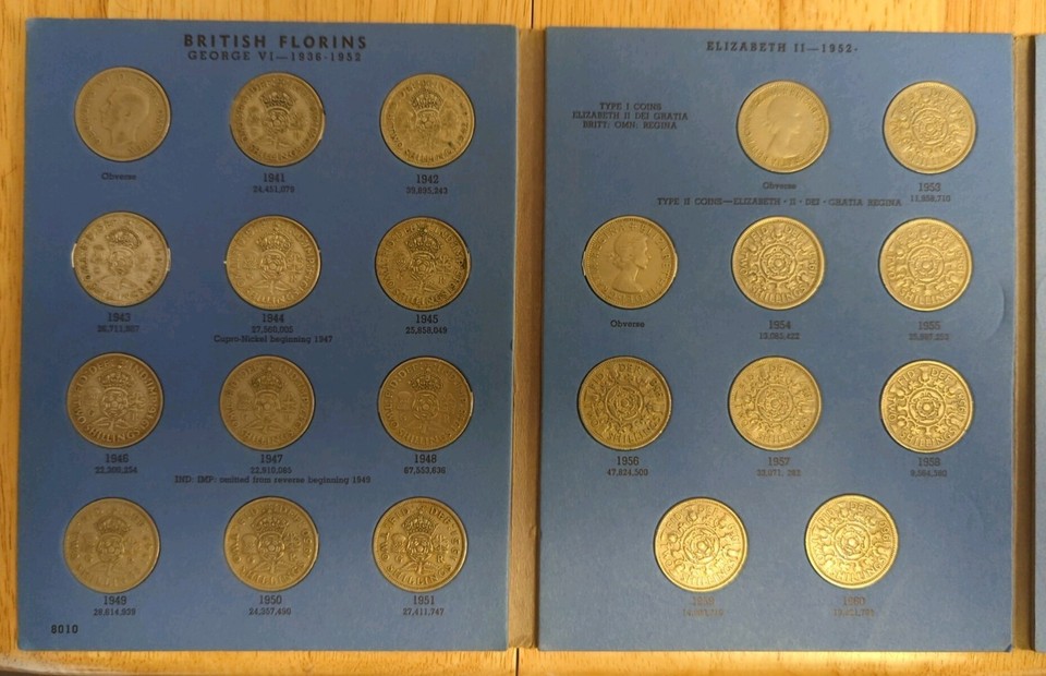 Great Britain Florins 1941-1967 Complete Set In Whitman Folder | eBay UK