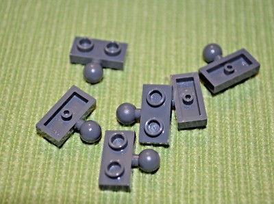 (6) 1x2 Dark Gray Ball Connector in Middle Bricks ~ Lego ~ NEW ~ | eBay