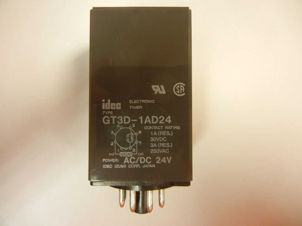 IDEC: GT3D-1AD24 Electronic Timer, 24VAC/DC, 1A Rating, 8Pin | eBay