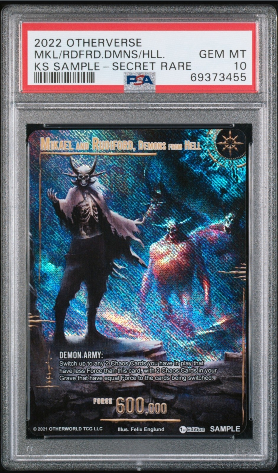 Otherverse TCG KS Sample Mikael & Rudiford, Demons From Hell Secret ...