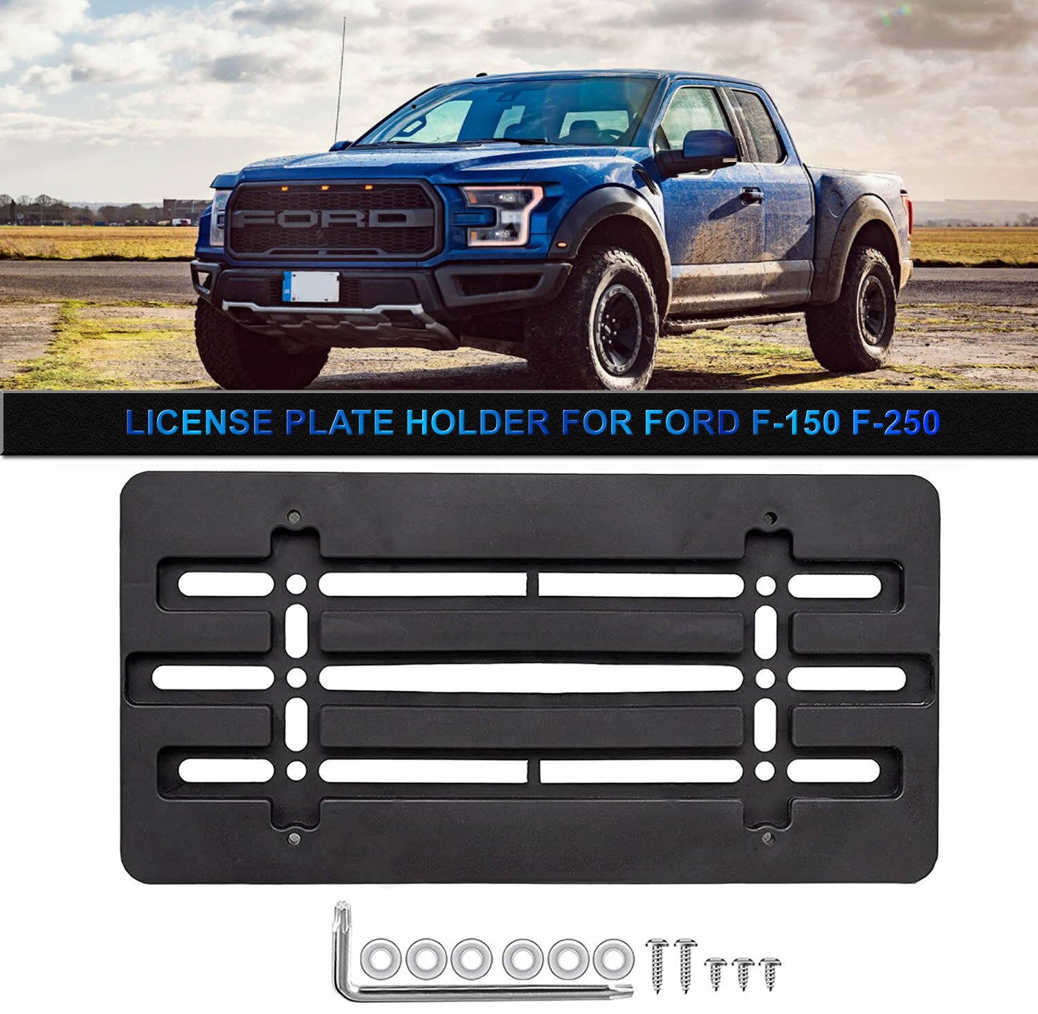 License Plate Holder Bracket For Ford F-150 250 350 1999-2022 Front ...