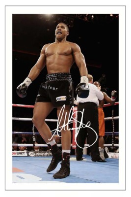 ANTHONY JOSHUA Signed Autograph PHOTO Fan Gift Signature Print BOXING ...
