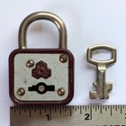 Antique Red Metal German? Padlock With Key - Free Shipping | eBay