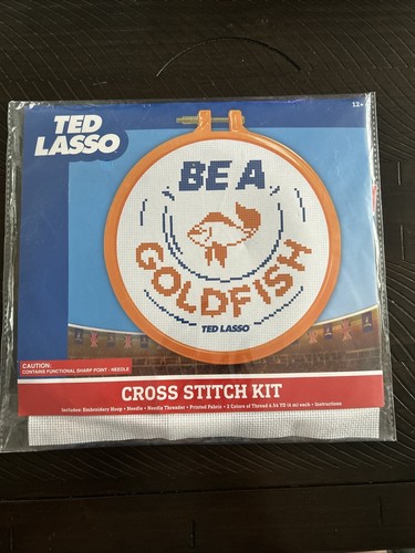 Ted Lasso BE A GOLDFISH Cross Stitch Kit - NEW | eBay
