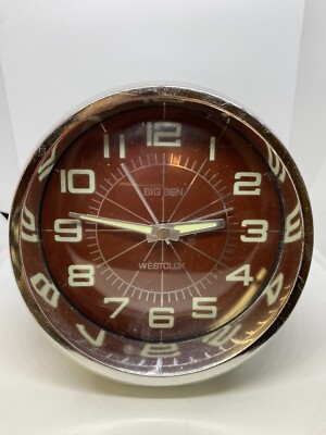 Westclox Luminous Large Big Ben Red Alarm Clock Glow in Dark + Light Up ...
