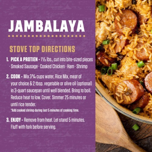 (4 pack) No Artificial Flavors Family Size Jambalaya Rice Dinner Mix,12 ...