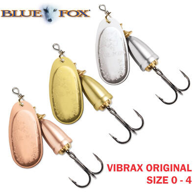 Blue Fox Vibrax Original Spinners Fishing Lures Perch Trout Salmon Bass ...