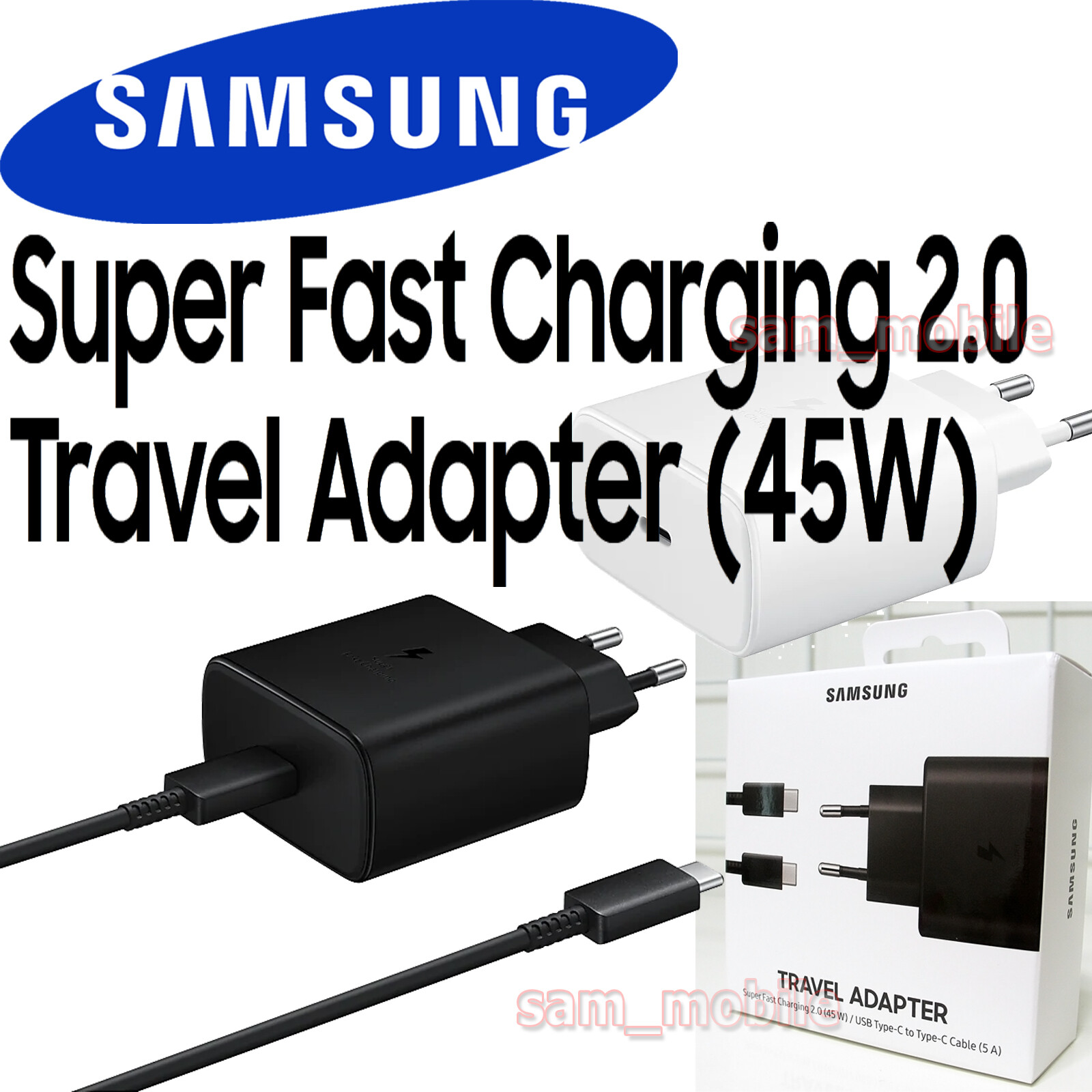 Original Samsung 45W Super Fast Charging 2 0 Travel Adapter EP TA845