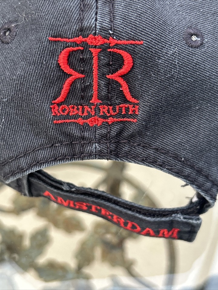 Vintage Robin Ruth Hat ~ Rare Iconic Black Amsterdam 3 ~ Embroidered ...