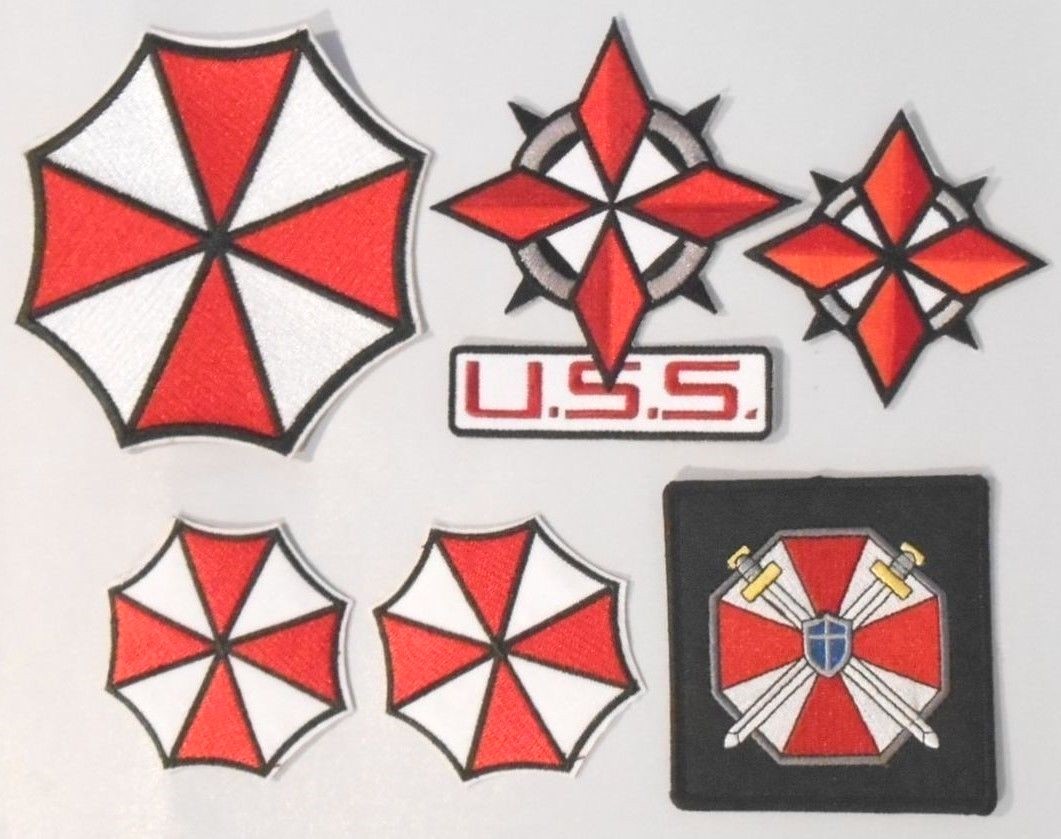RESIDENT EVIL DELUXE EMBROIDERED PATCH SET OF SIX (6) PATCHES INCLUD ...