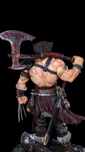 Custom Marvel X-Men 1/4 LL Medieval Wolverine Figure Statue Sculpted By ...