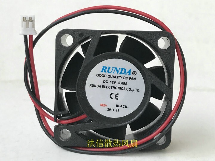1 PCS RUNDA fan DC FAN DC12V 0.09A 4015 4CM 40*15MM 2 wire Cooling fan ...