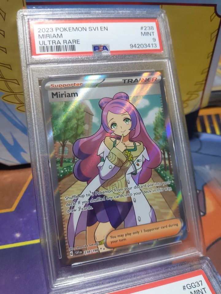 PSA 9 MINT Pokemon TCG Scarlet Violet Miriam Full Art Rare 238/198 | eBay