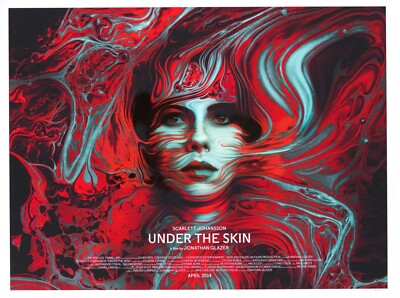 UNDER THE SKIN 2013 quad poster print 30x40" Scarlett Johansson Adam ...