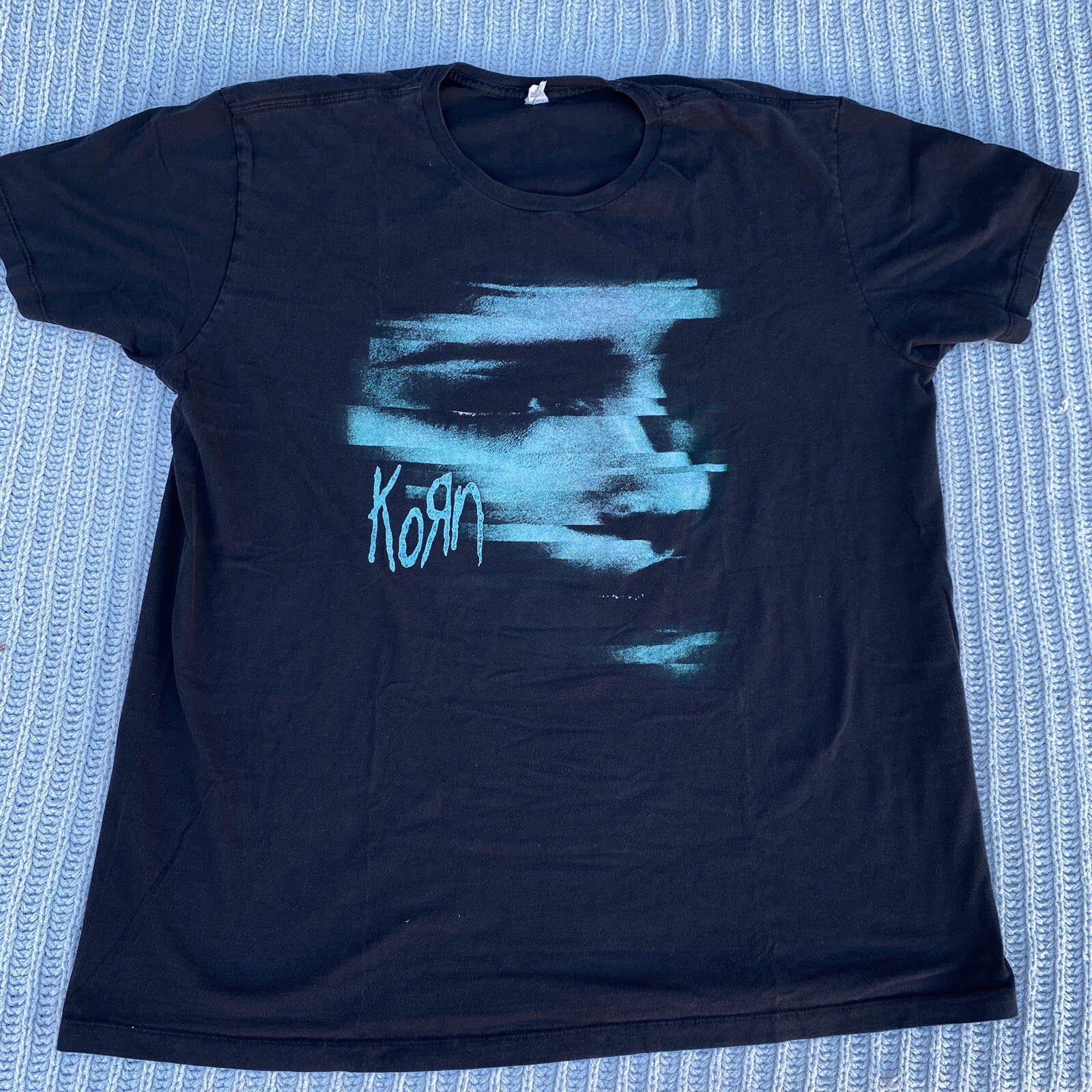 KORN Chopped Face Shirt Adult XXL 2XL Black Blue Graphic, Pacific Tag ...