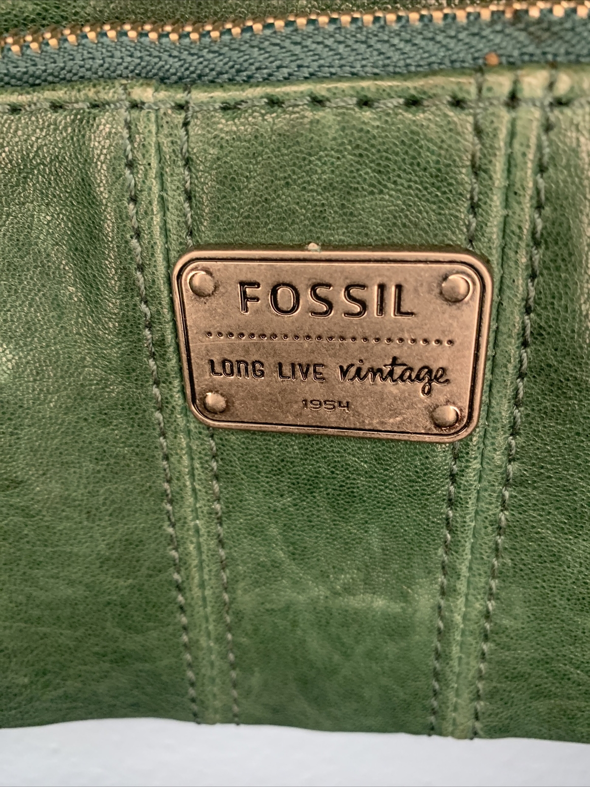 Women’s Fossil Long Live Vintage 1954 Green Purse | eBay