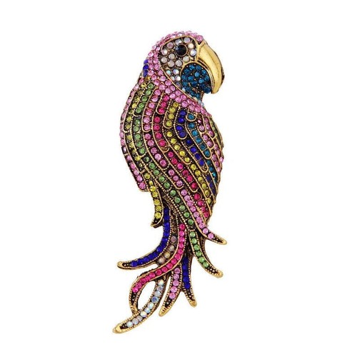 Vintage Style Large Parrot Bird Design with Multicolor Lab Created ...
