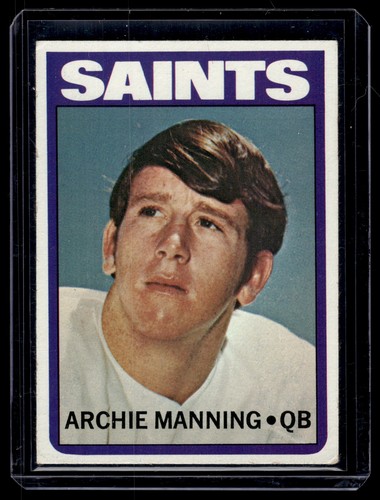 1972 Topps Archie Manning #55 RC Rookie New Orleans Saints | eBay