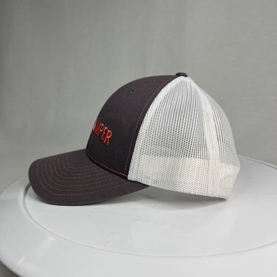 Columbia Snap Back Hat Gray White Mesh Embroidered Cap One Size Happy ...