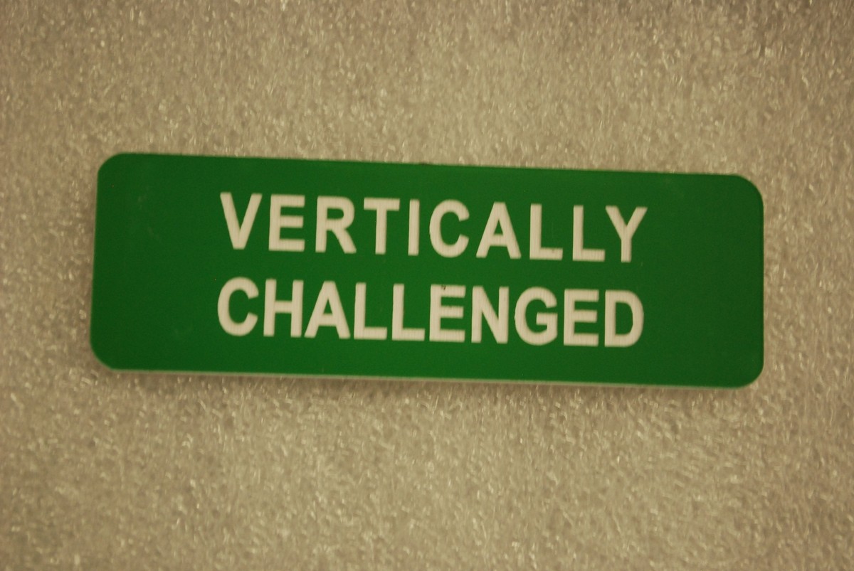 Vertically Challenged Logo Vertically Challenged Person Vector Art,