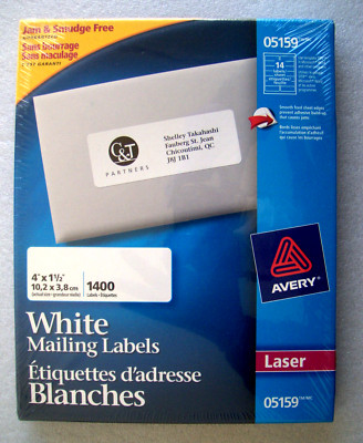 Avery White Mailing 1400 Labels 05159 | eBay