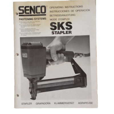 Vintage 1984 Senco Fastening Systems SKS Stapler Instruction Manual | eBay
