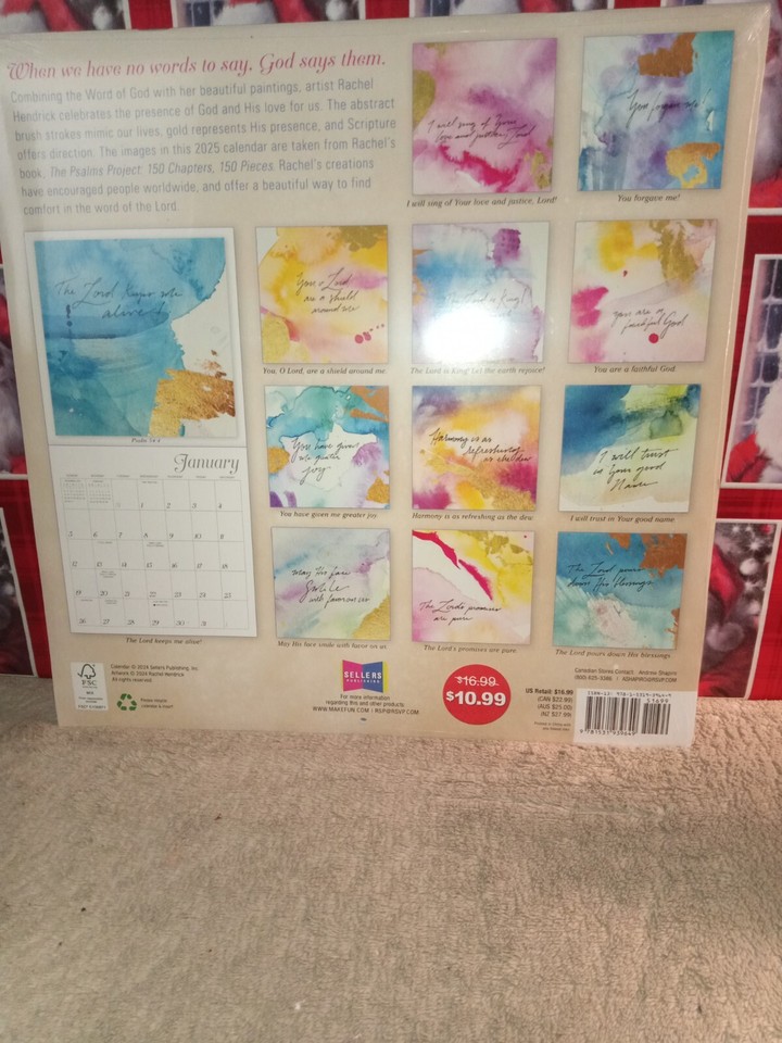 Bless This Year 2025 Wall Calendar, 16-Month Inspirational Calendar ...