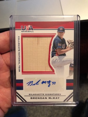 2017 PANINI USA STARS & STRIPES BRENDAN MCKAY ROOKIE AUTO JUMBO BAT 22/ ...