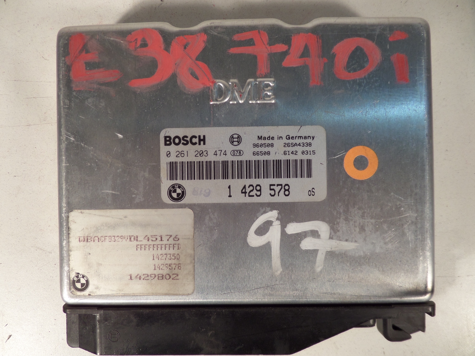 95-01 BMW E38 740il ECU TCU Engine Transmission Ignition Switch Key ...